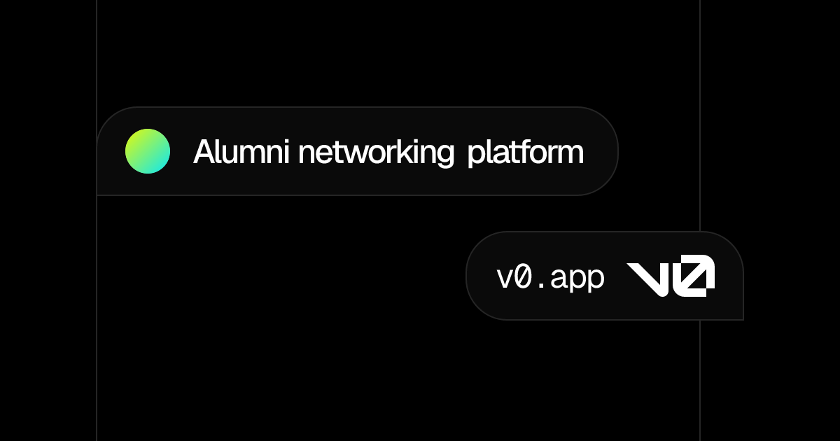 Alumni networking platform - v0 by Vercel