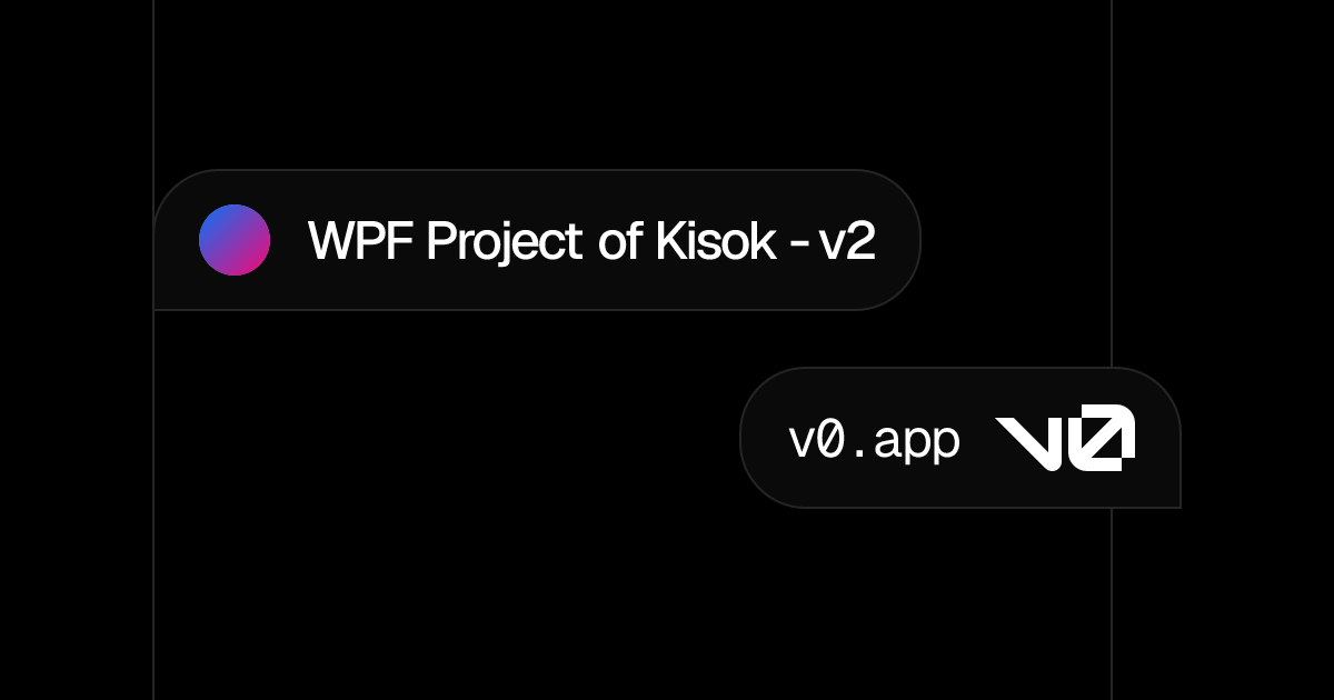 WPF Project of Kisok - v2 - v0 by Vercel