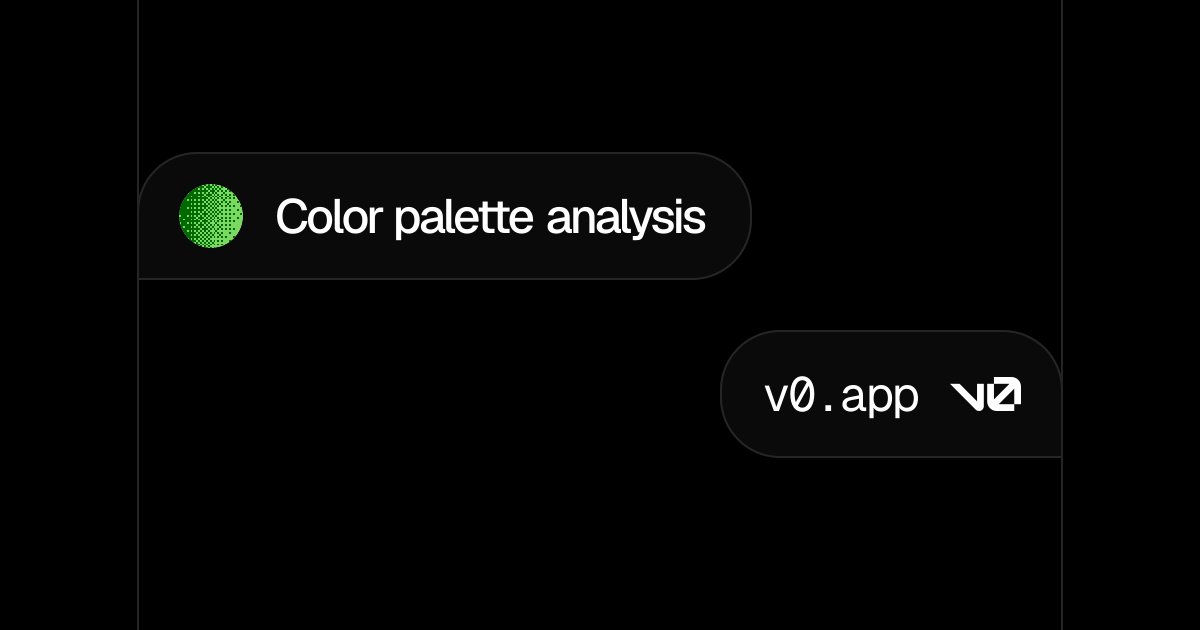 Color palette analysis - v0 by Vercel