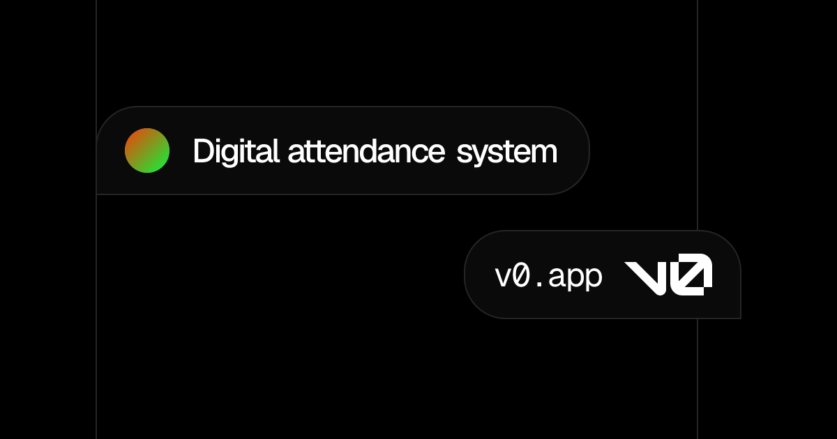 Digital attendance system - v0 by Vercel