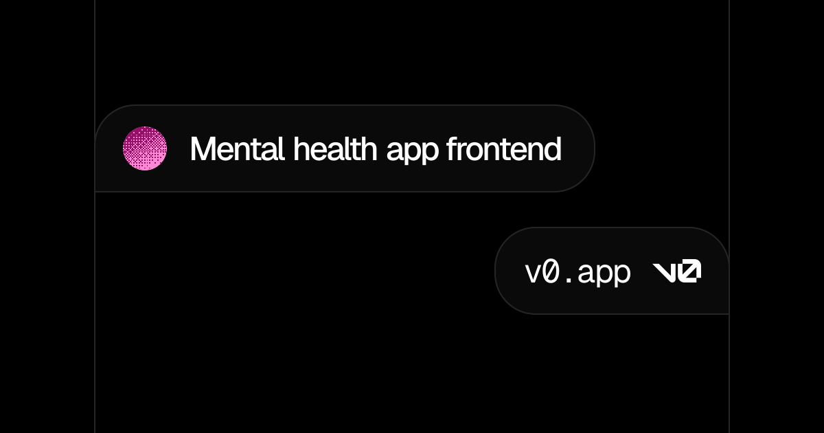 Mental health app frontend - v0 by Vercel