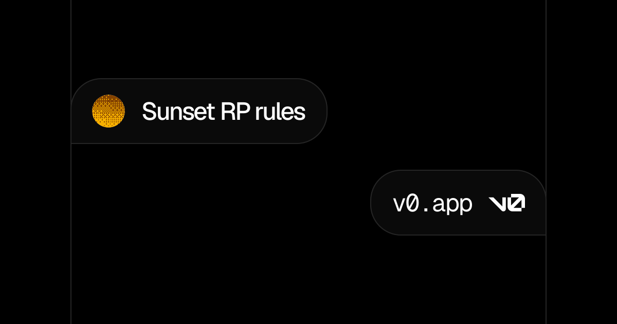 Sunset RP rules - v0 by Vercel