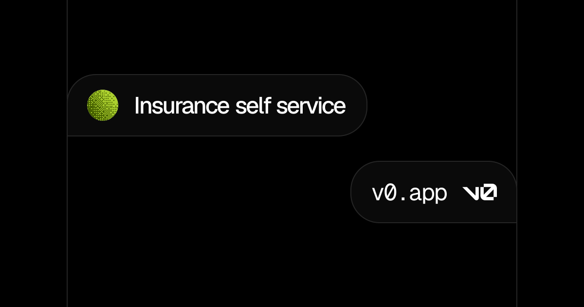 Insurance self service - v0 by Vercel
