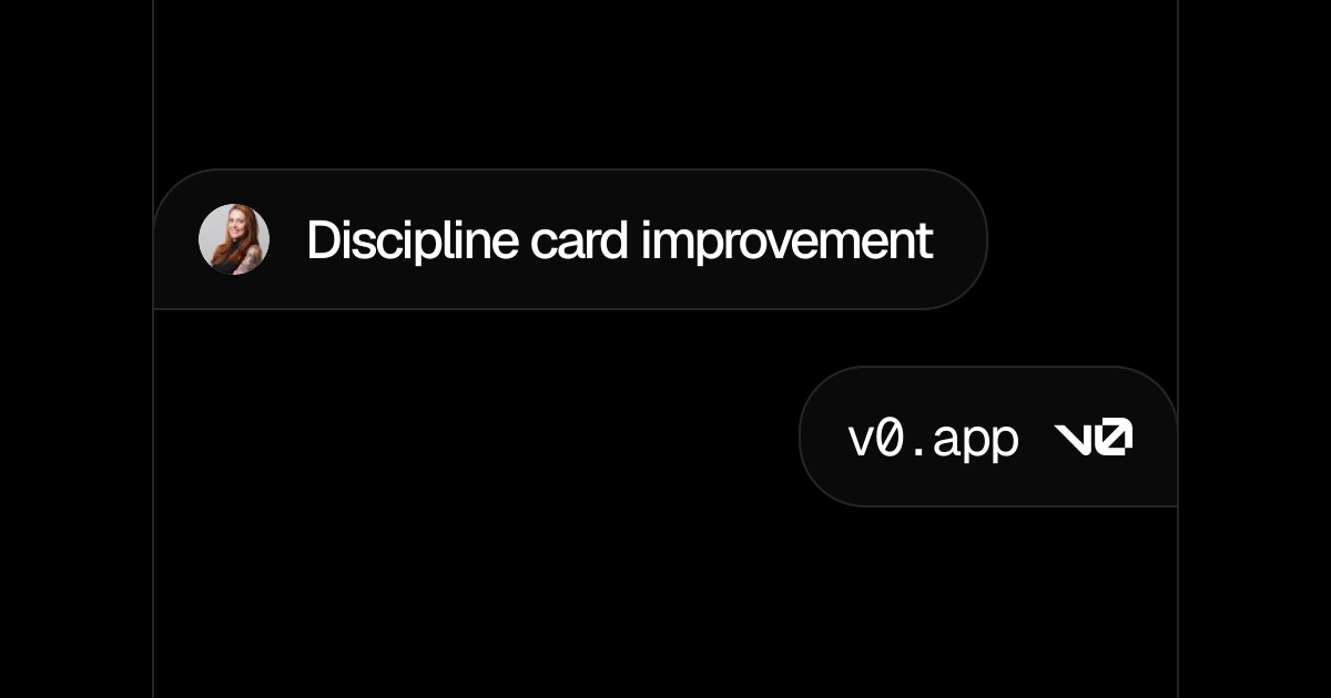 Discipline card improvement - v0 by Vercel