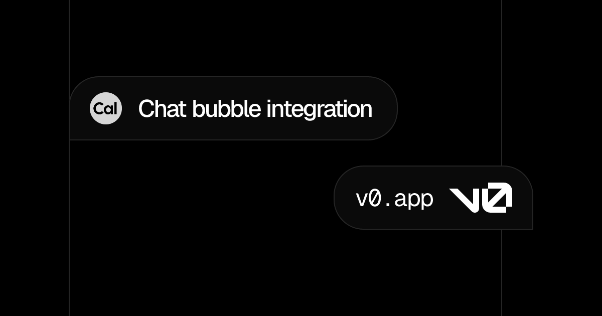 Chat bubble integration - v0 by Vercel