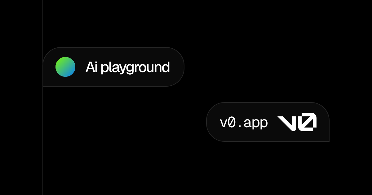 Ai playground - v0 by Vercel
