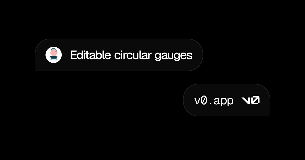 Editable circular gauges - v0 by Vercel