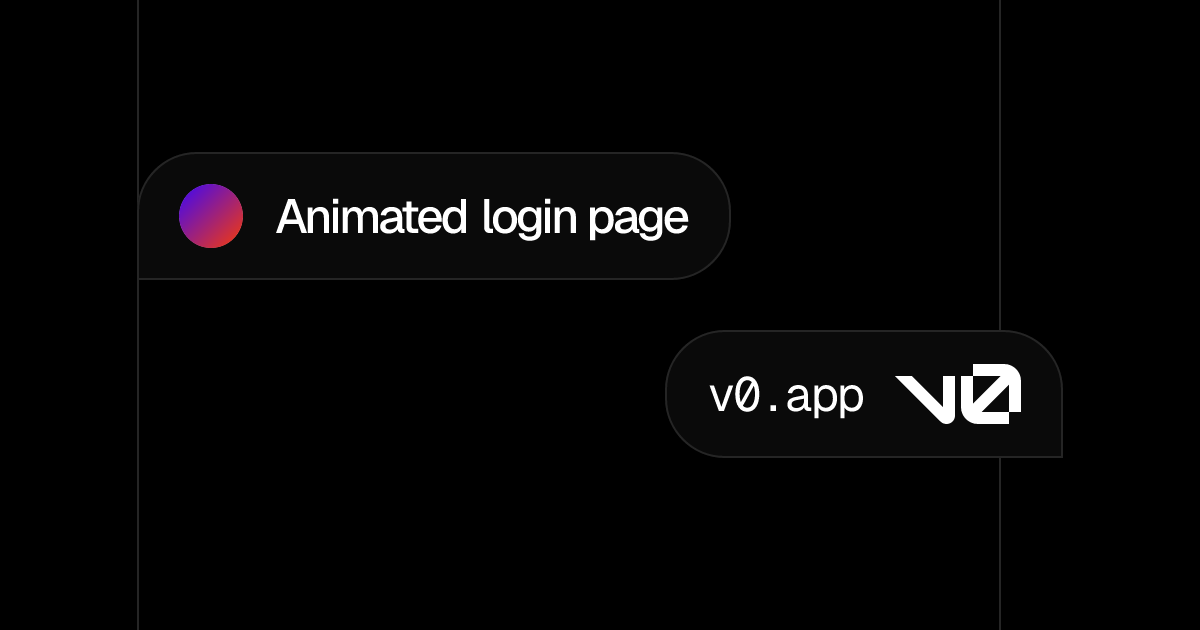 Animated login page - v0 by Vercel