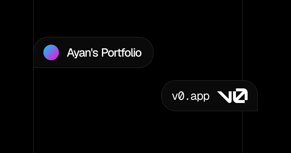 Ayan's Portfolio - v0 by Vercel