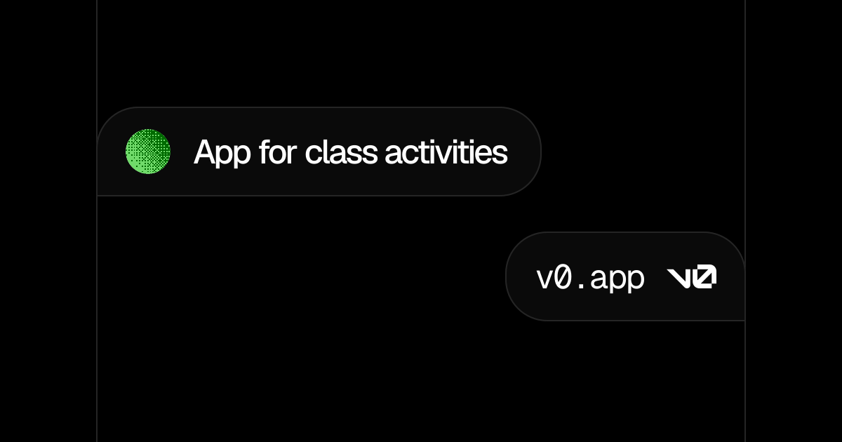App for class activities - v0 by Vercel