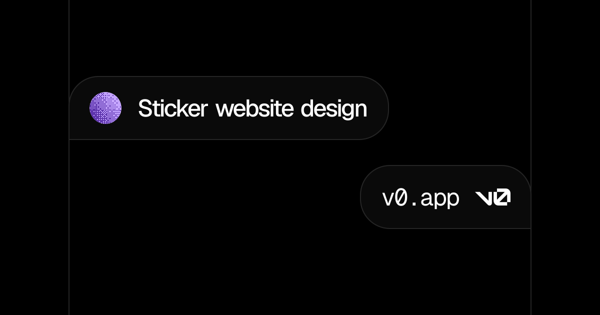Sticker website design - v0 by Vercel