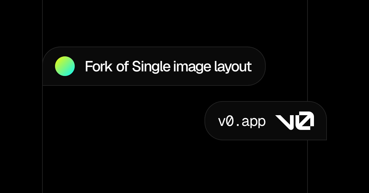 Fork of Single image layout - v0 by Vercel
