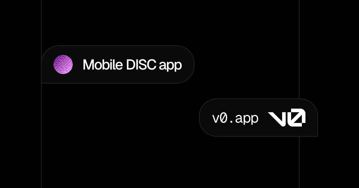 Mobile DISC app - v0 by Vercel