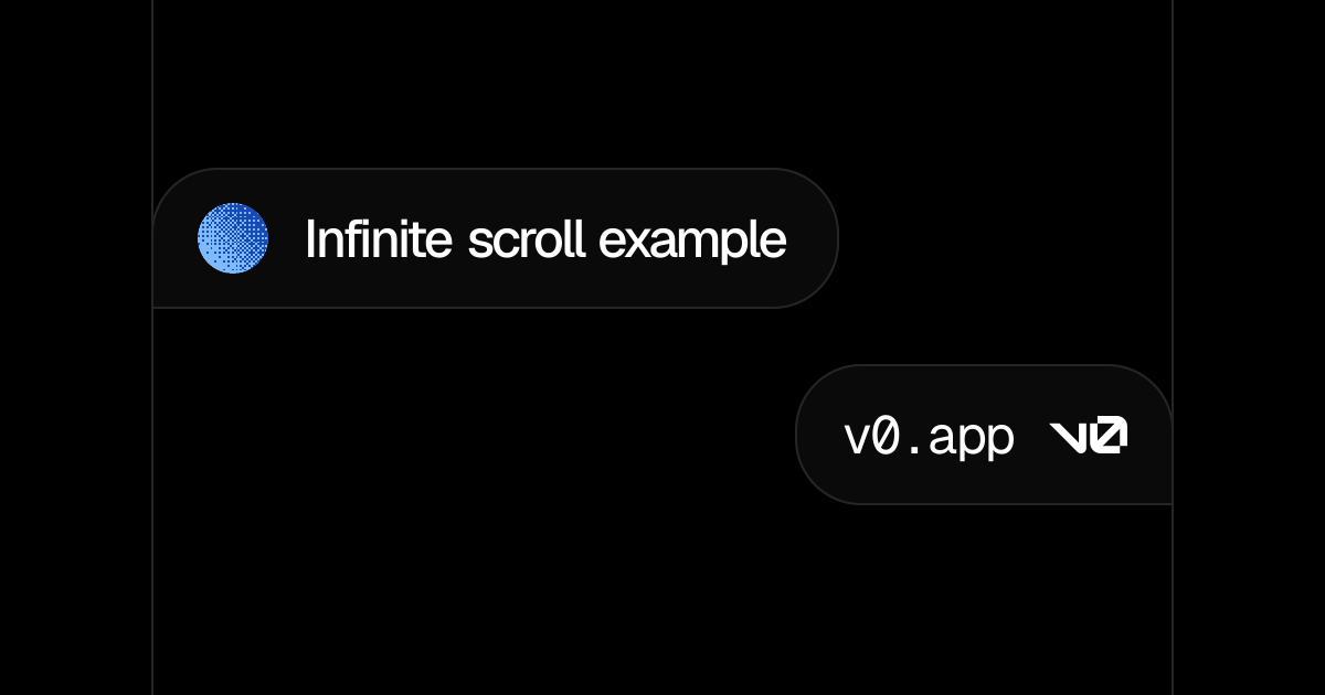 Infinite scroll example - v0 by Vercel