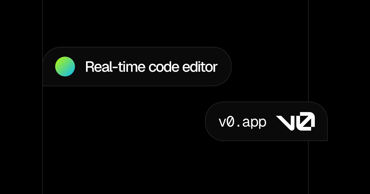 Real-time code editor - v0 by Vercel