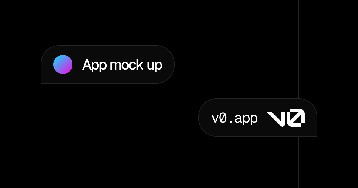 App mock up - v0 by Vercel