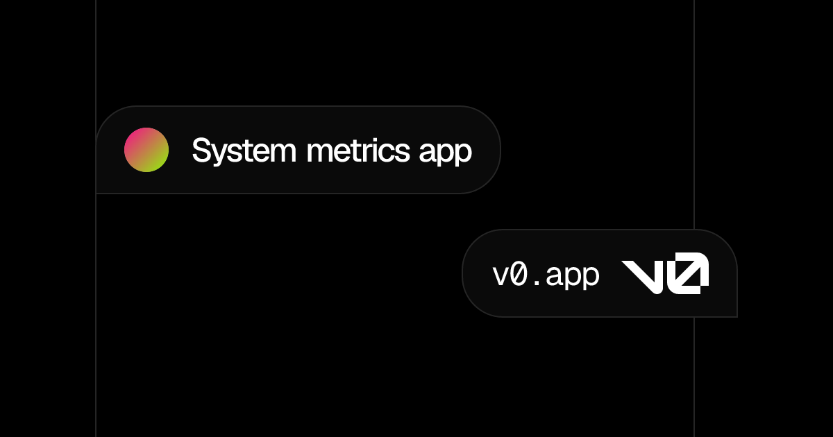System metrics app - v0 by Vercel