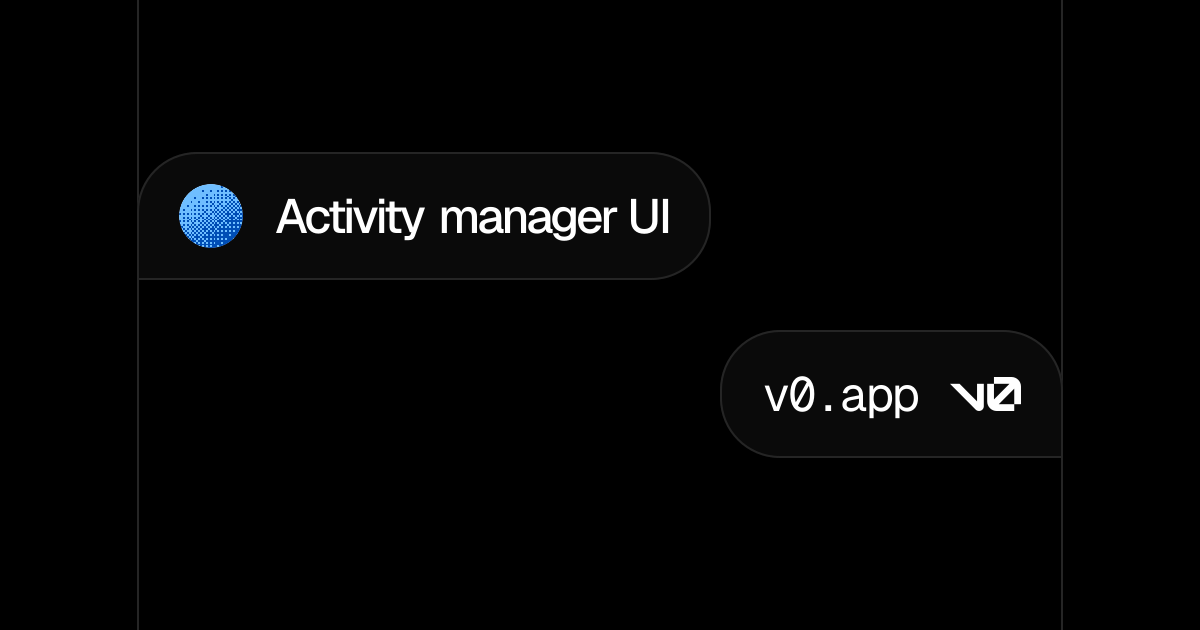 Activity manager UI - v0 by Vercel
