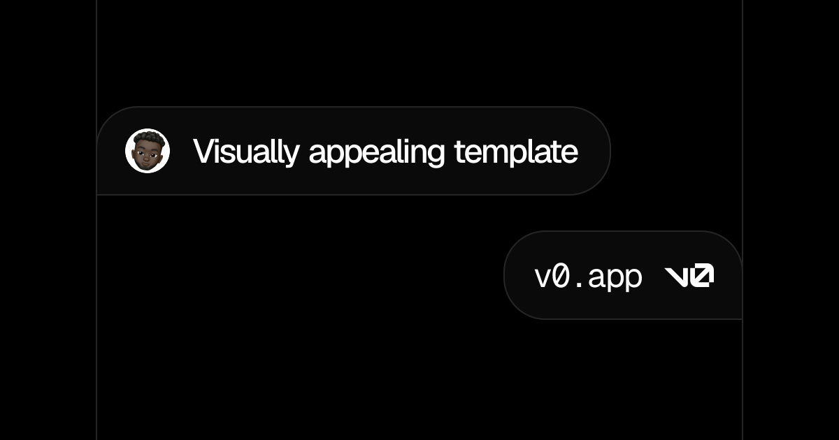 Visually appealing template - v0 by Vercel
