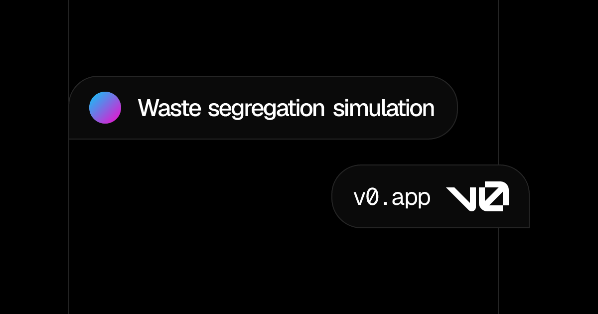 Waste segregation simulation - v0 by Vercel