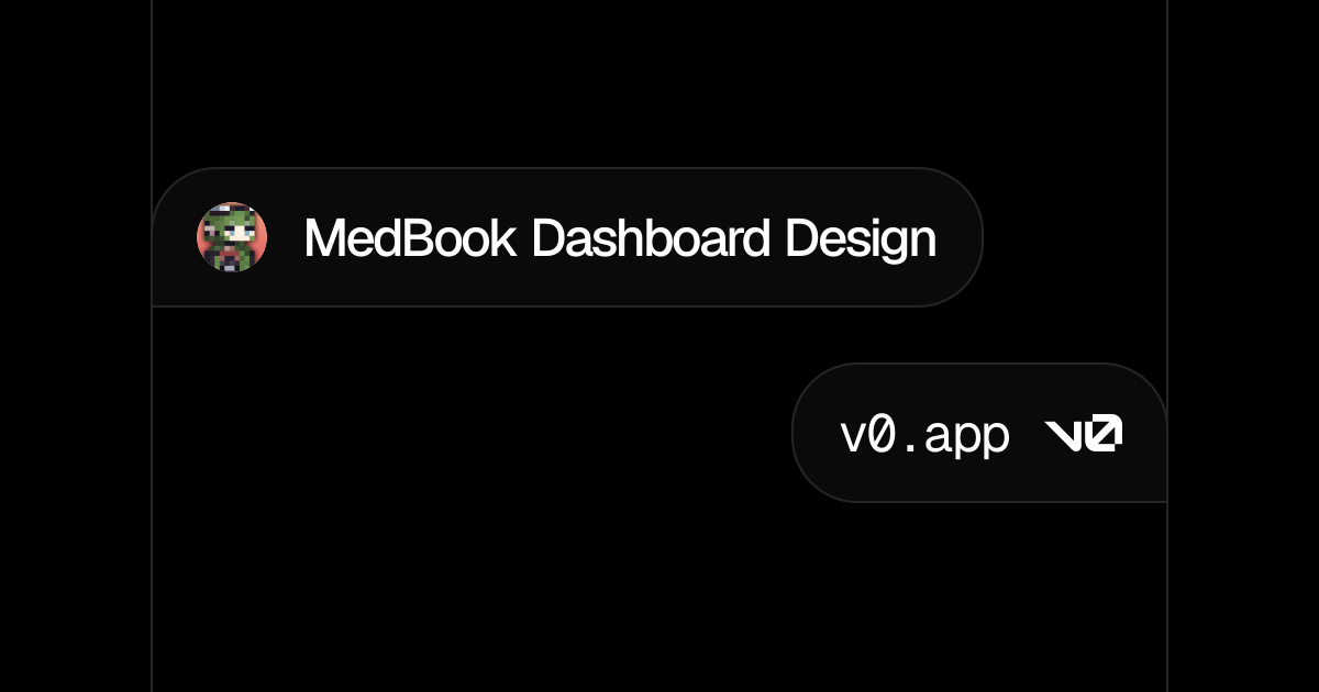 MedBook Dashboard Design - v0 by Vercel