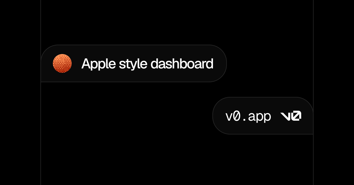 Apple style dashboard - v0 by Vercel