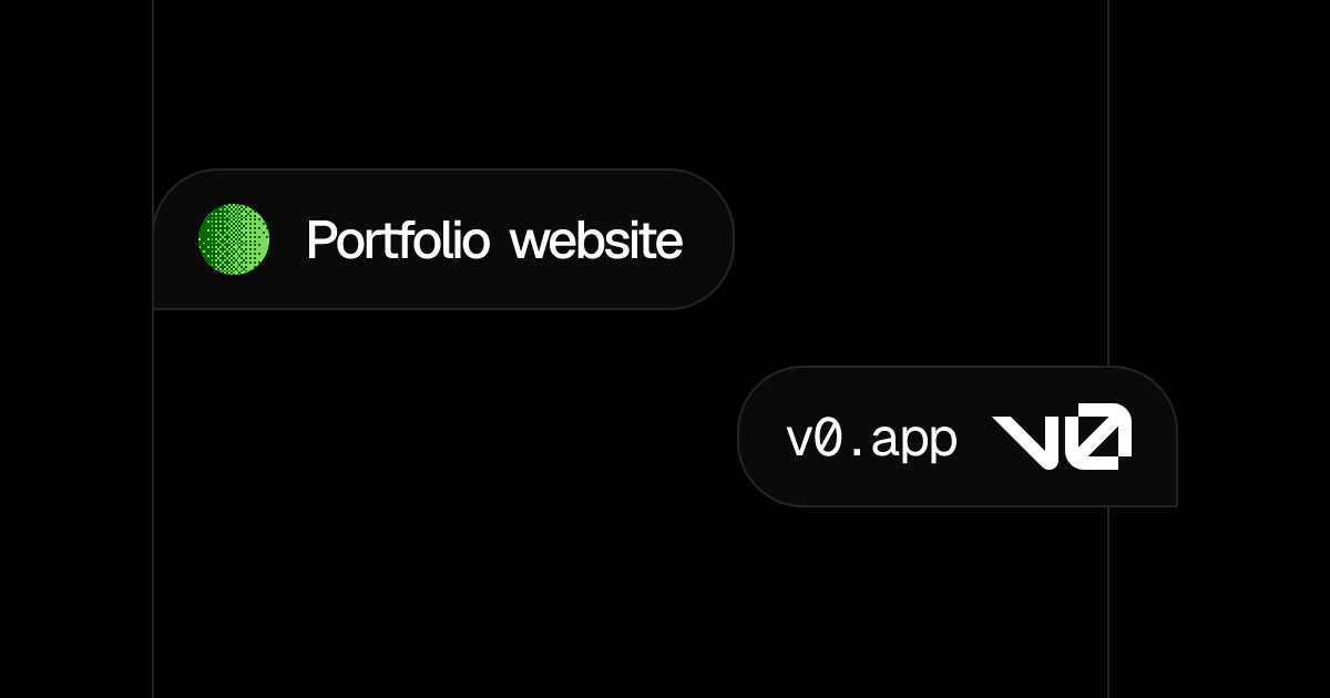 Portfolio website - v0 by Vercel
