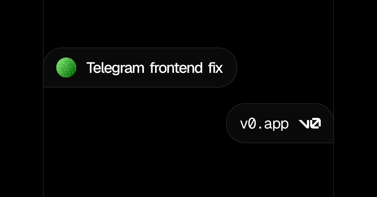Telegram frontend fix - v0 by Vercel