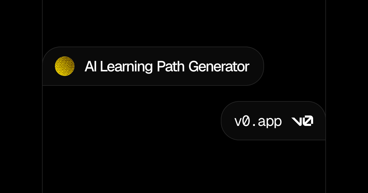 AI Learning Path Generator - v0 by Vercel
