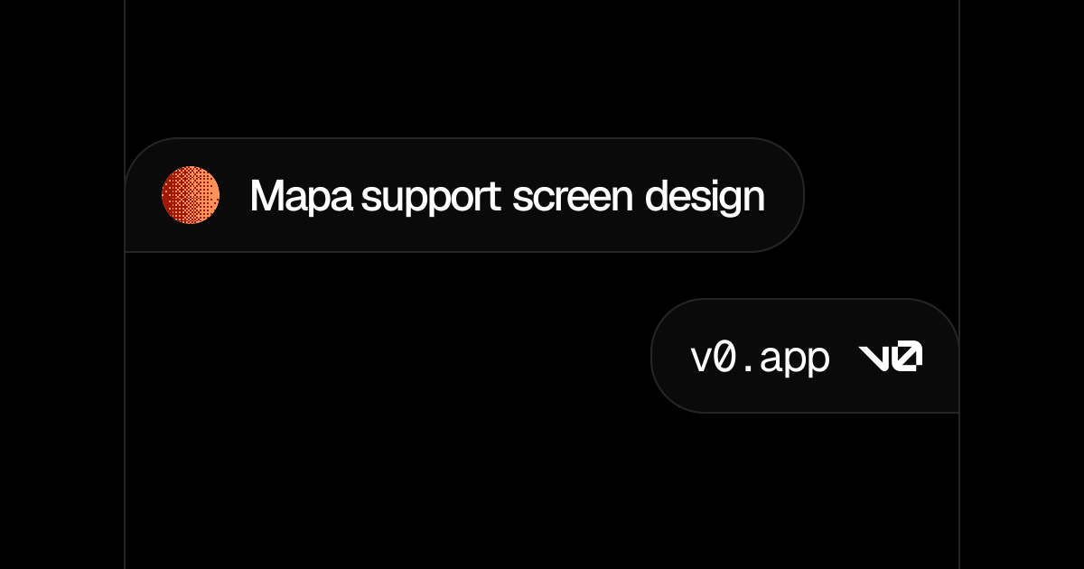 Mapa support screen design - v0 by Vercel