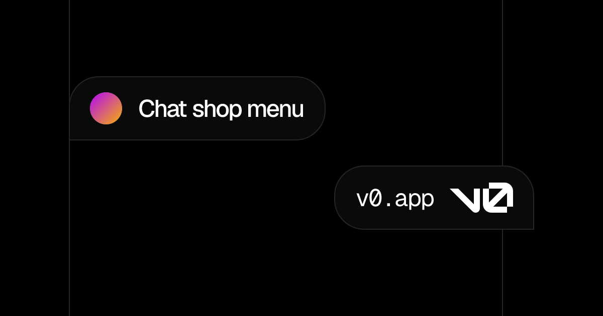 Chat shop menu - v0 by Vercel
