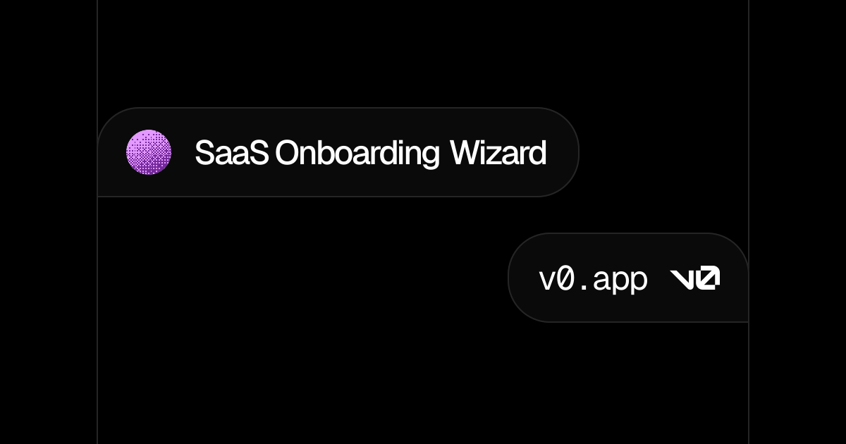 SaaS Onboarding Wizard - v0 by Vercel