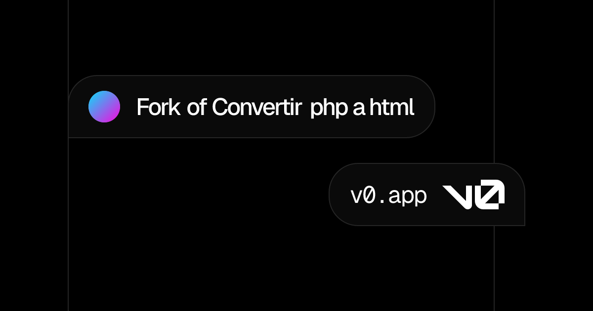 Fork of Convertir php a html - v0 by Vercel