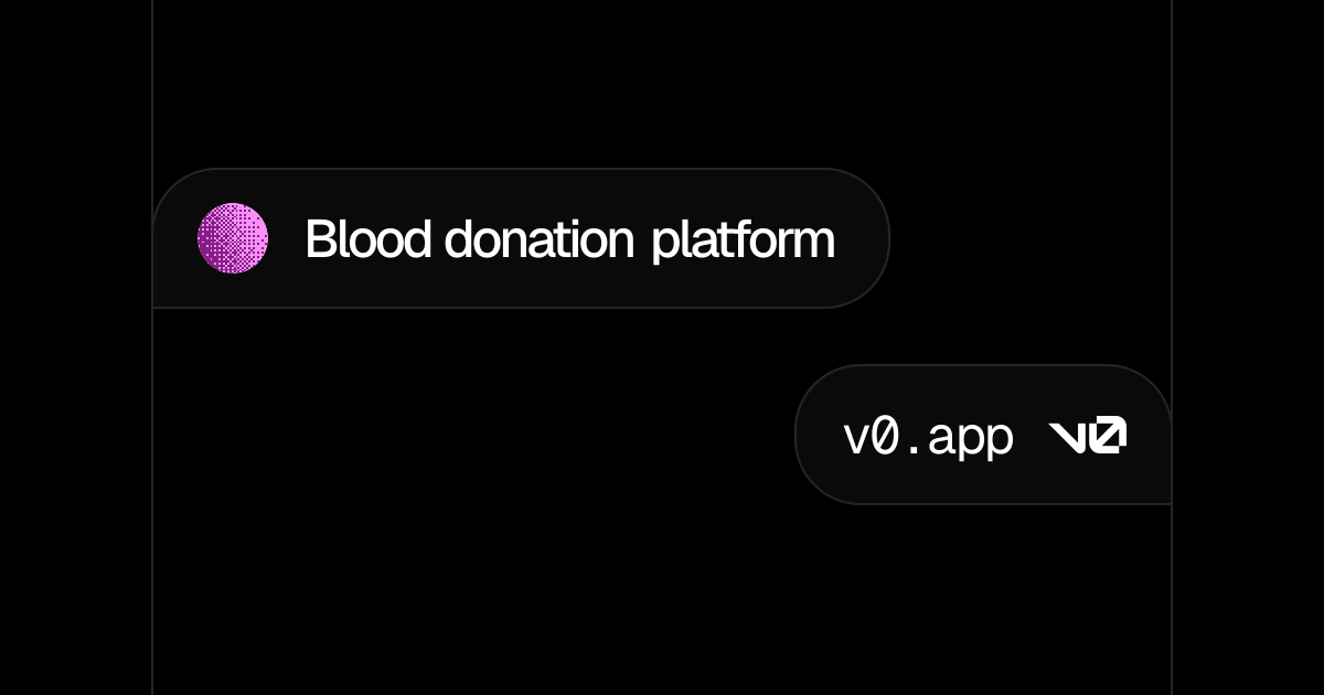 Blood donation platform - v0 by Vercel
