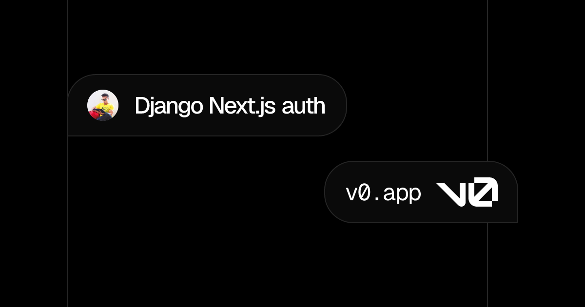 Django Next.js auth - v0 by Vercel