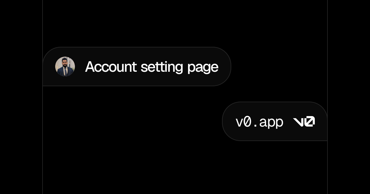 Account setting page - v0 by Vercel