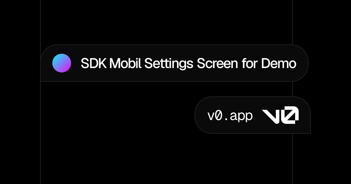 Mobil Settings Screen - v0 by Vercel