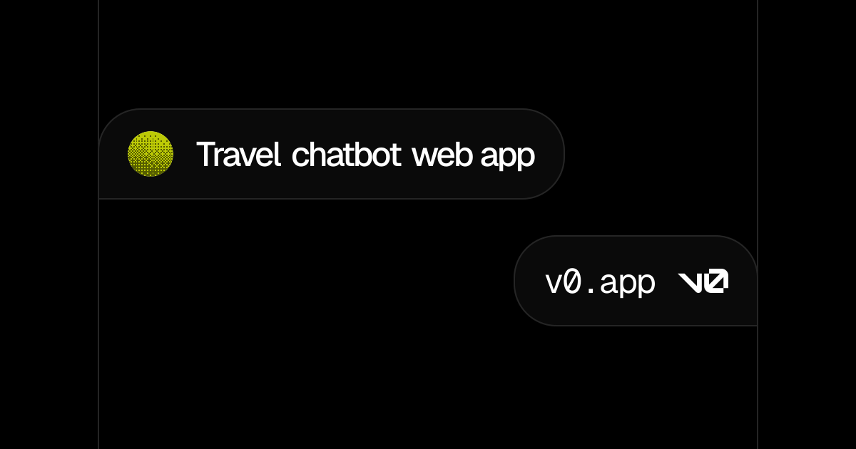 Travel chatbot web app - v0 by Vercel