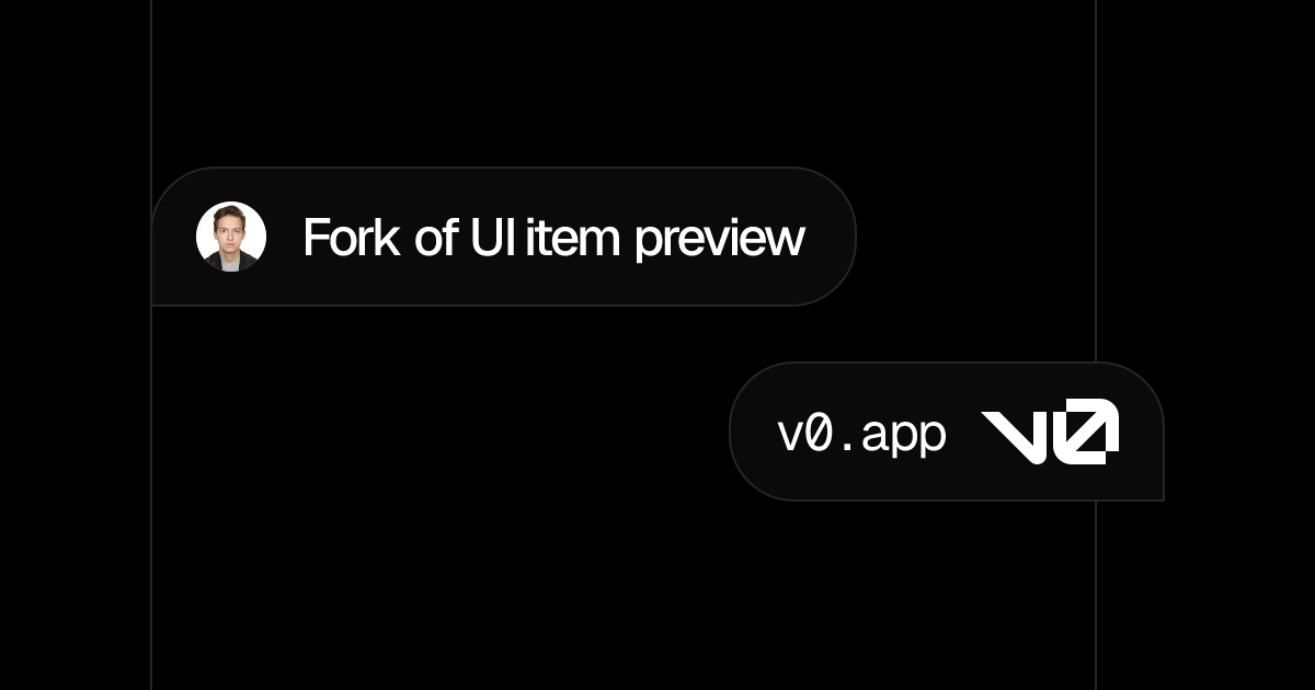 Fork of UI item preview - v0 by Vercel