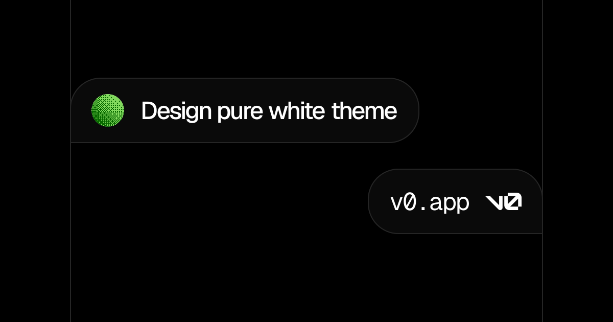 Design pure white theme - v0 by Vercel