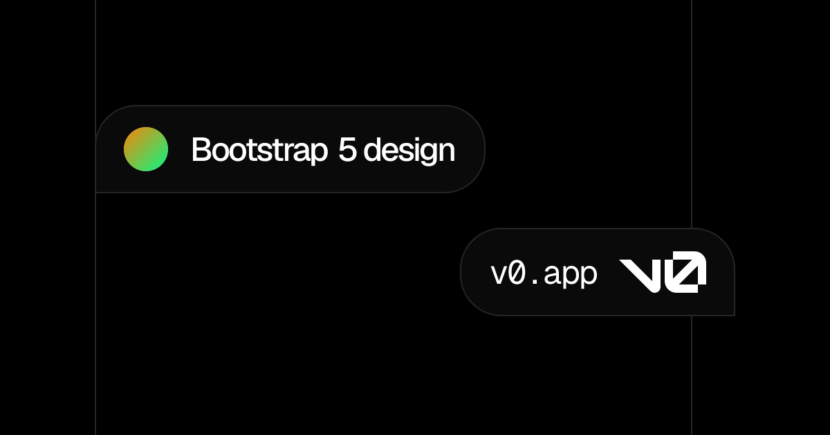 Bootstrap 5 design - v0 by Vercel