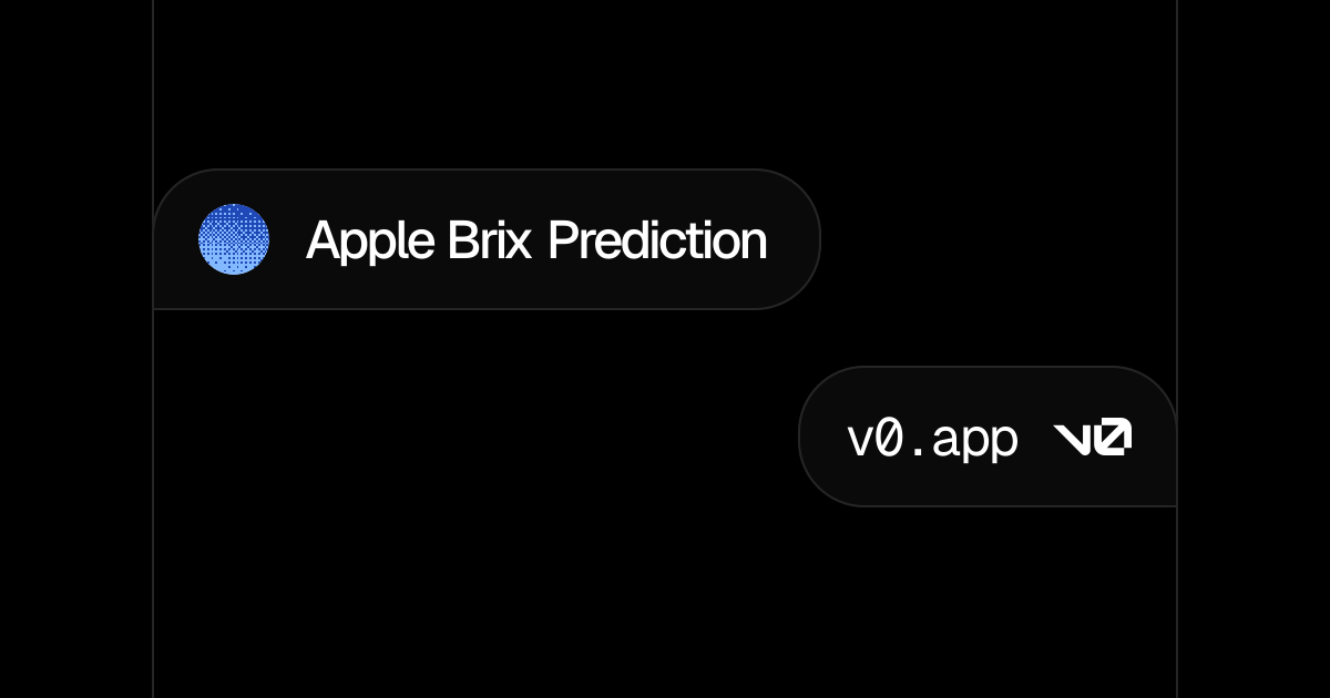 Apple Brix Prediction - v0 by Vercel