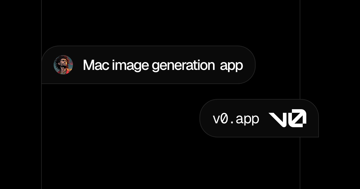 Mac image generation app - v0 by Vercel