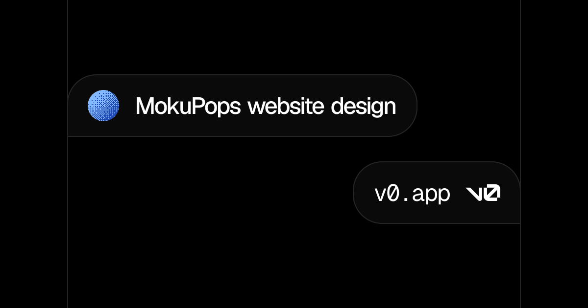 MokuPops website design - v0 by Vercel