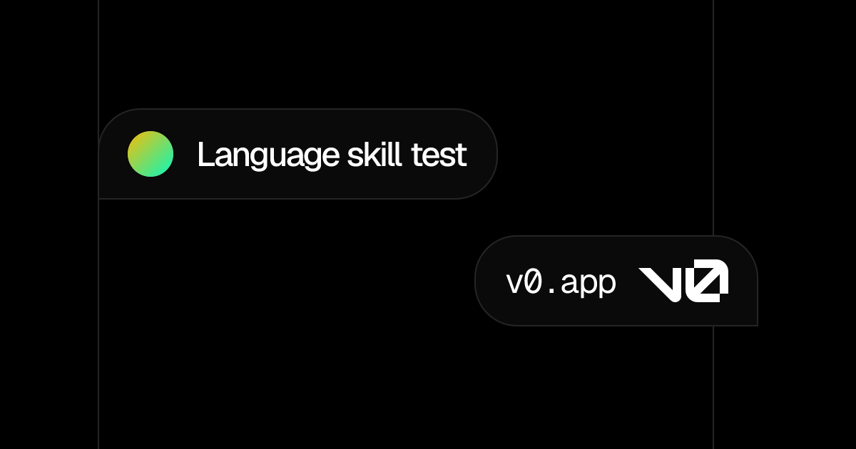 Language skill test - v0 by Vercel