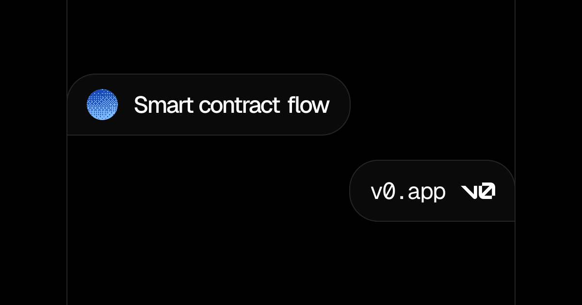Smart contract flow - v0 by Vercel