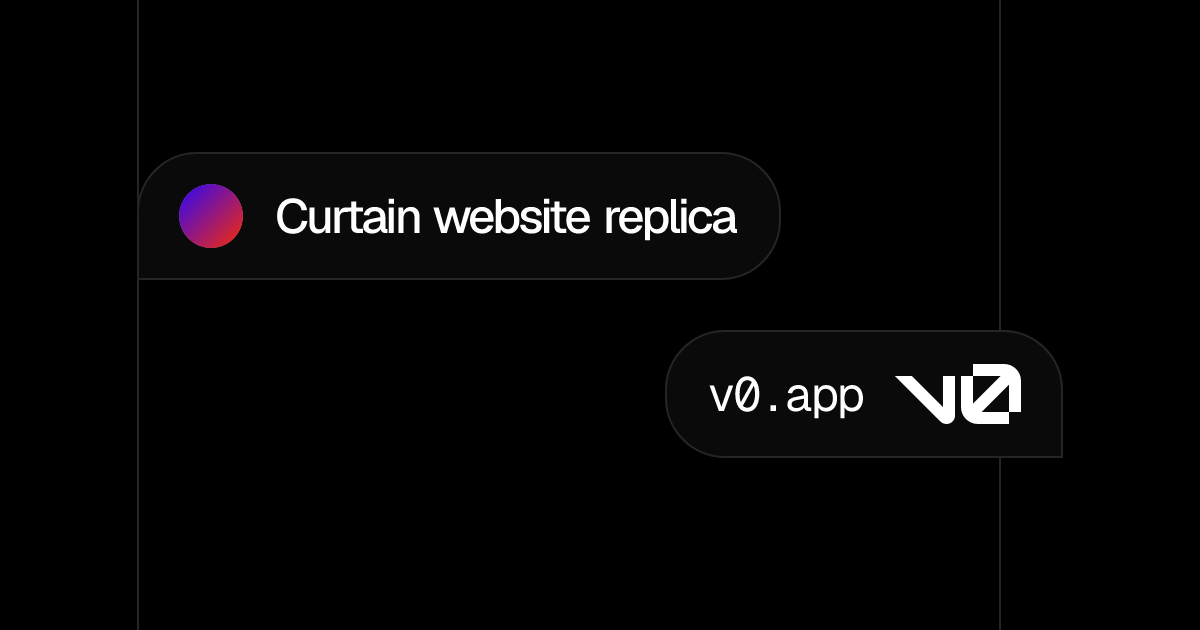 Curtain website replica - v0 by Vercel