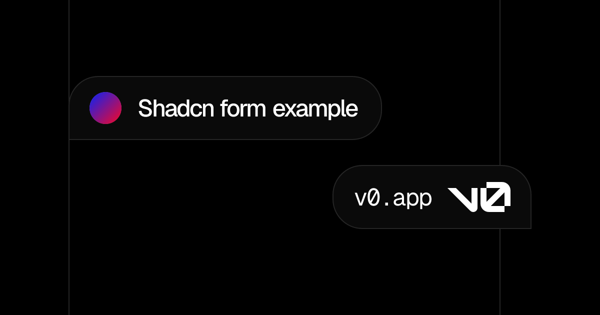 Shadcn form example - v0 by Vercel