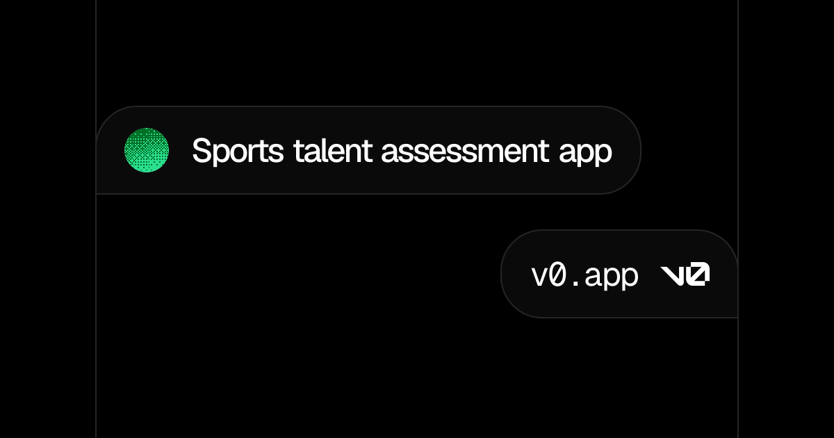 Sports talent assessment app - v0 by Vercel