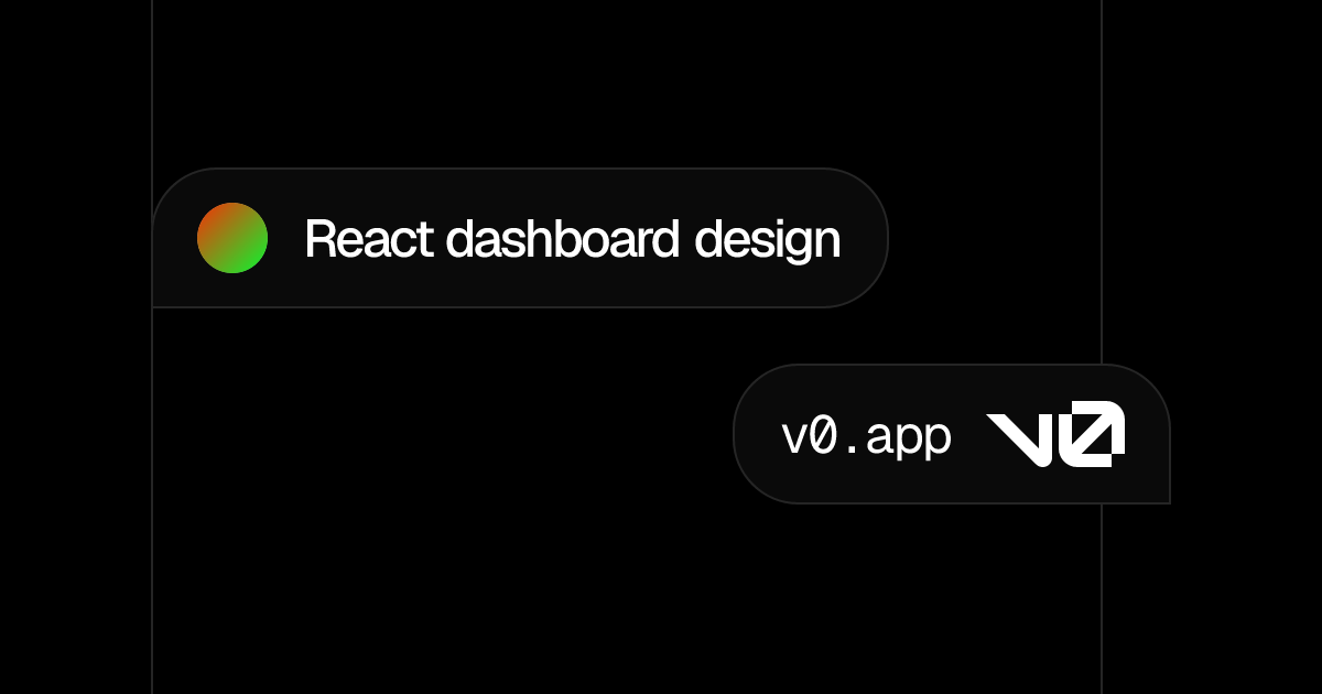 React dashboard design - v0 by Vercel